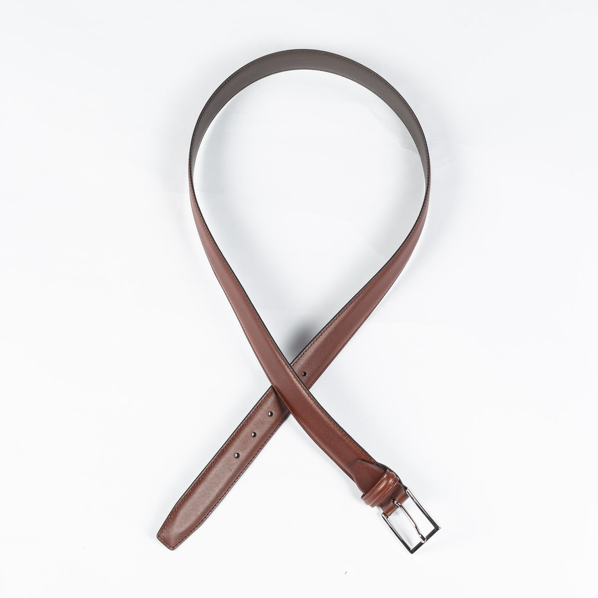 Classic Brown Leather Belt w/ Silver Buckle – Mr.Derk